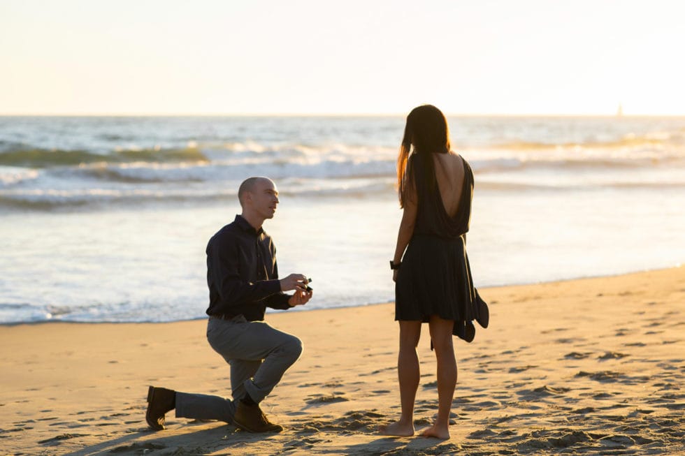 Beach Proposal Photos in Santa Monica | Best Proposal Photography