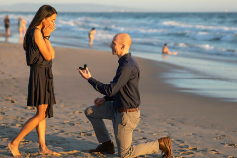 Beach Proposal Photos in Santa Monica | Best Proposal Photography